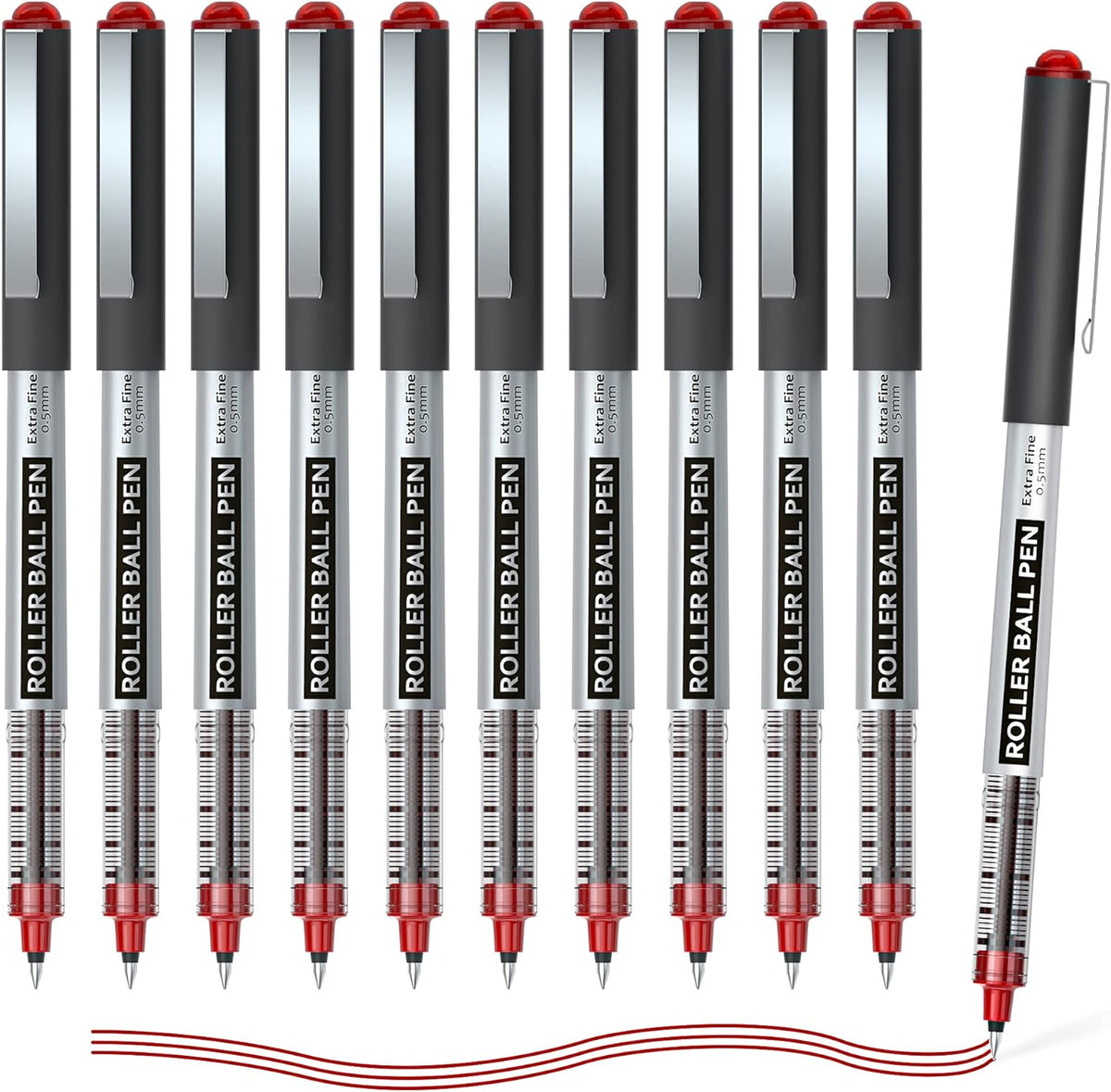 Red Liquid Ink Rollerball Pens - Set of 10 — Shuttle Art
